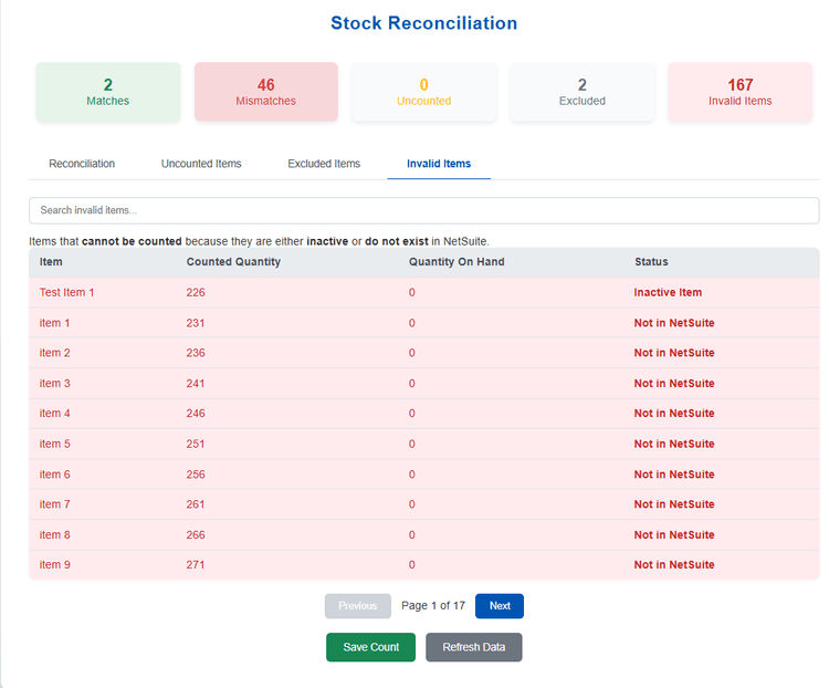 NetSuite Stock Reconciliation Wizard | Jobin & Jismi